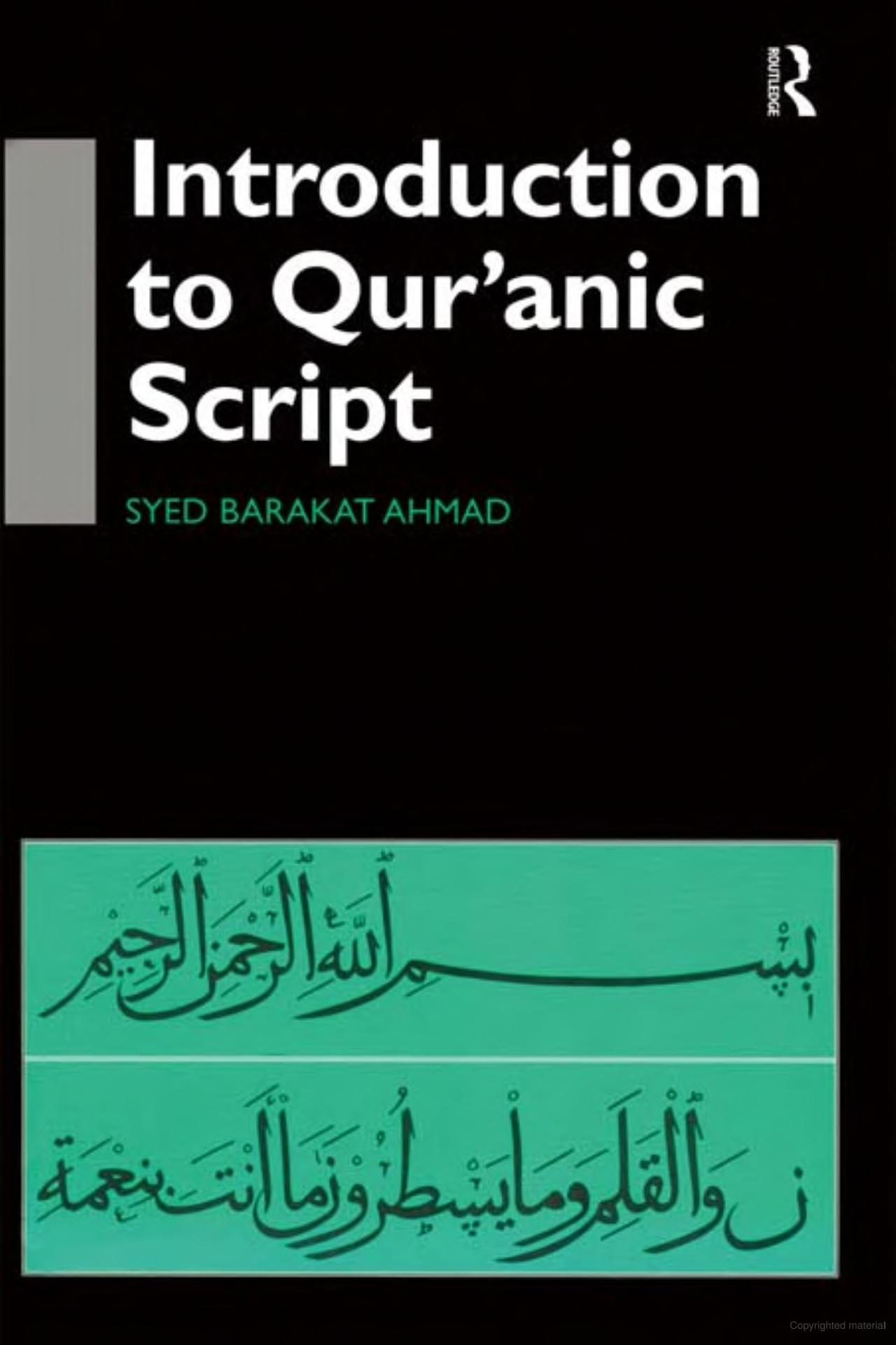 Introduction to Qur’anic Script