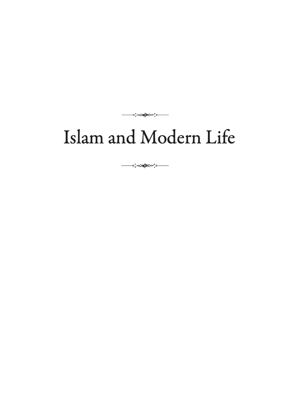 Islam and Modern Life